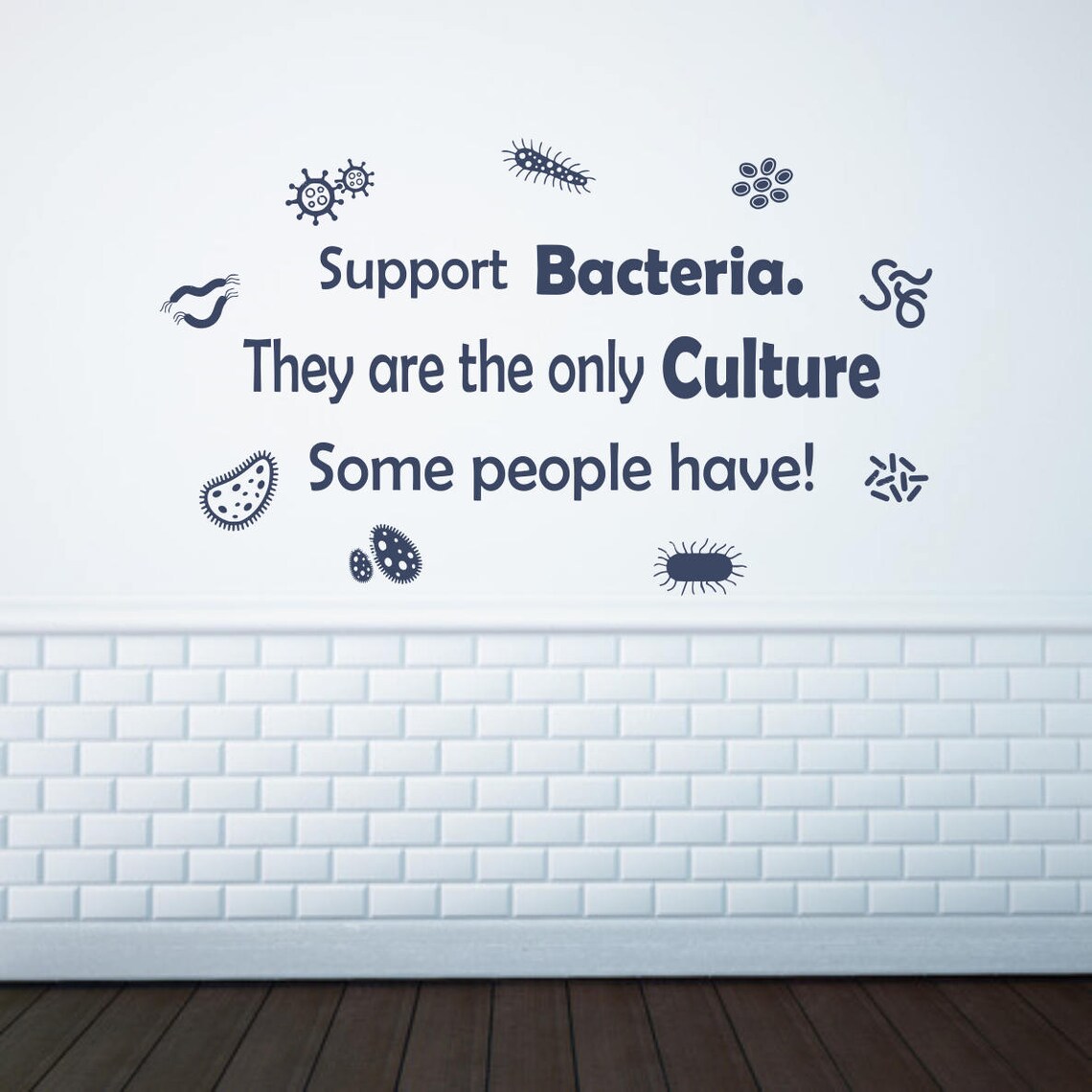 Microbiology Decal Bacteria Decal Science Wall Decal - Etsy