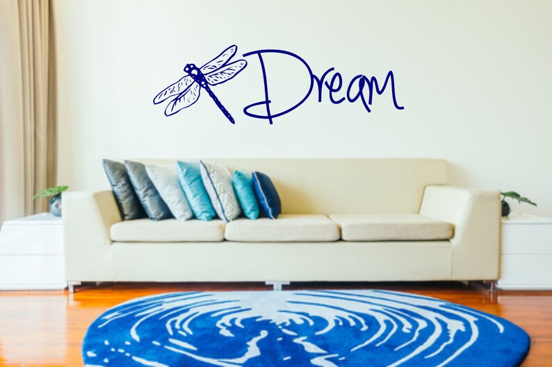 Dragonfly Wall Decal Dream Wall Decal Dragonfly Wall Art - Etsy