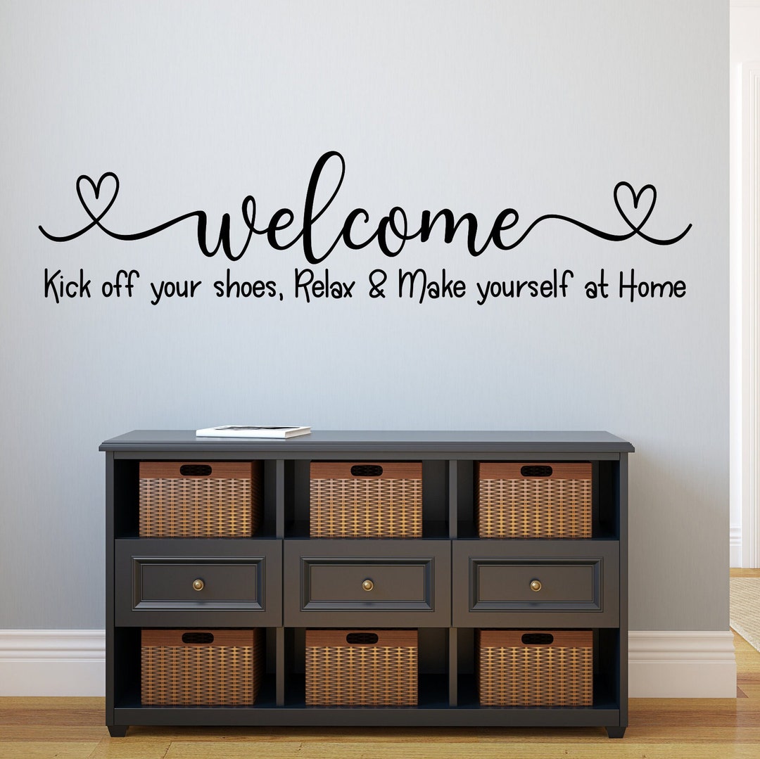 Welcome Wall Decal: Guest Room Entryway Sticker - Etsy