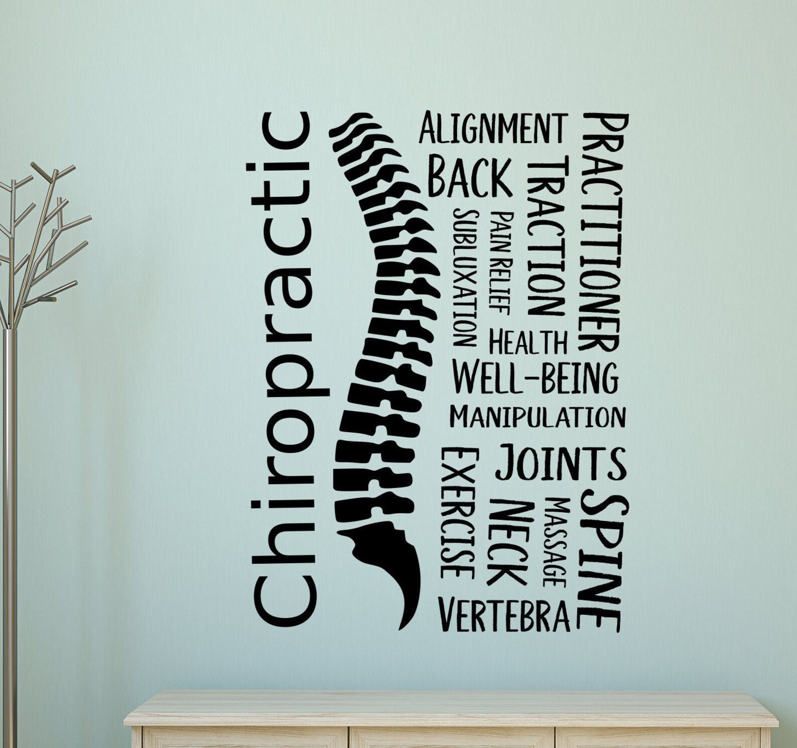 Chiropractic Art Chiropractic Decal Chiropractic Wall Art | Etsy