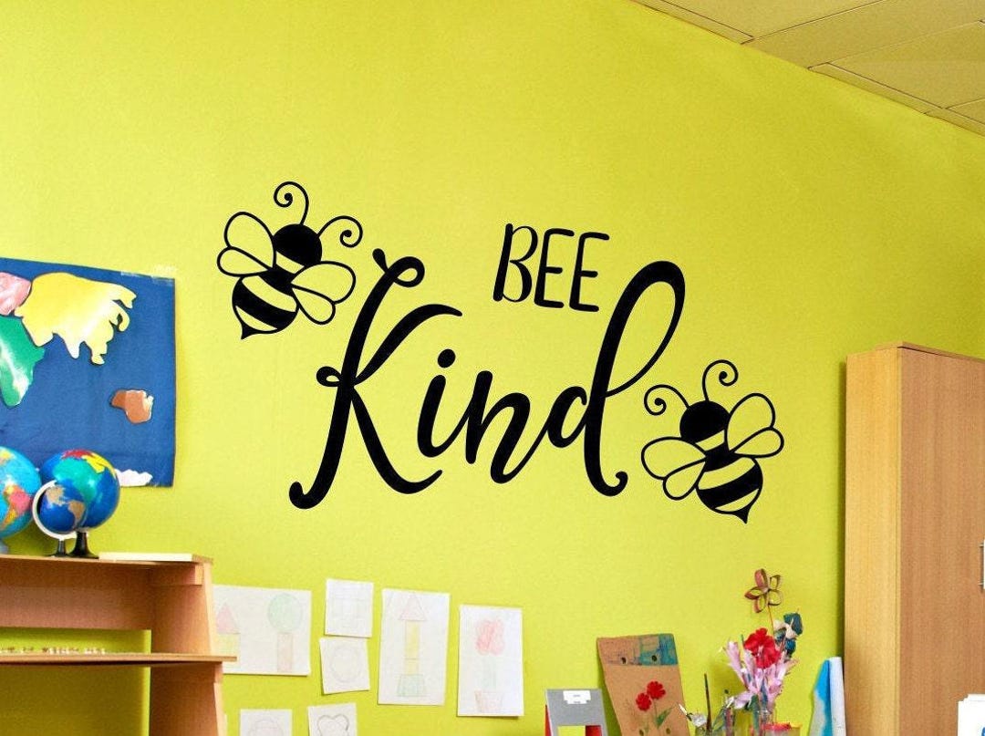 Bee Kind Wall Decal: Montessori Classroom Decor - Etsy