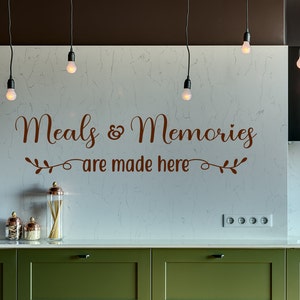 Meals and Memories, Are Made Here, Kitchen Wall Decor, Farmhouse ...