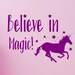 Magic Unicorn Wall Art Decal for Girls Room // Believe in - Etsy
