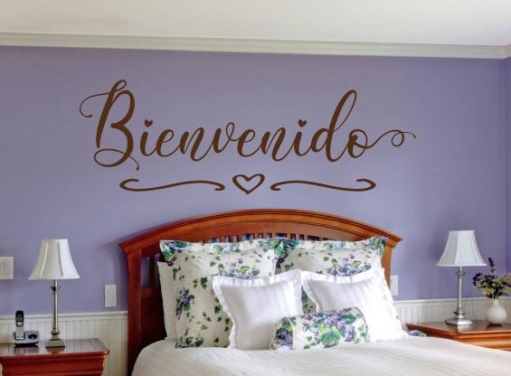 Bienvenido welcome entryway front door decal wall decal, welcome in ...