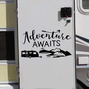 Adventure Awaits Rv Decal, Custom Camper Decal - Etsy