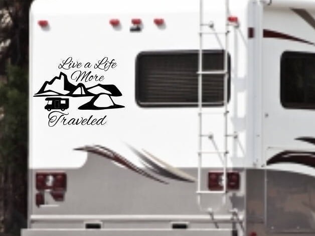 Rv Camper Travel Trailer Decal Travel More Live a Life More | Etsy