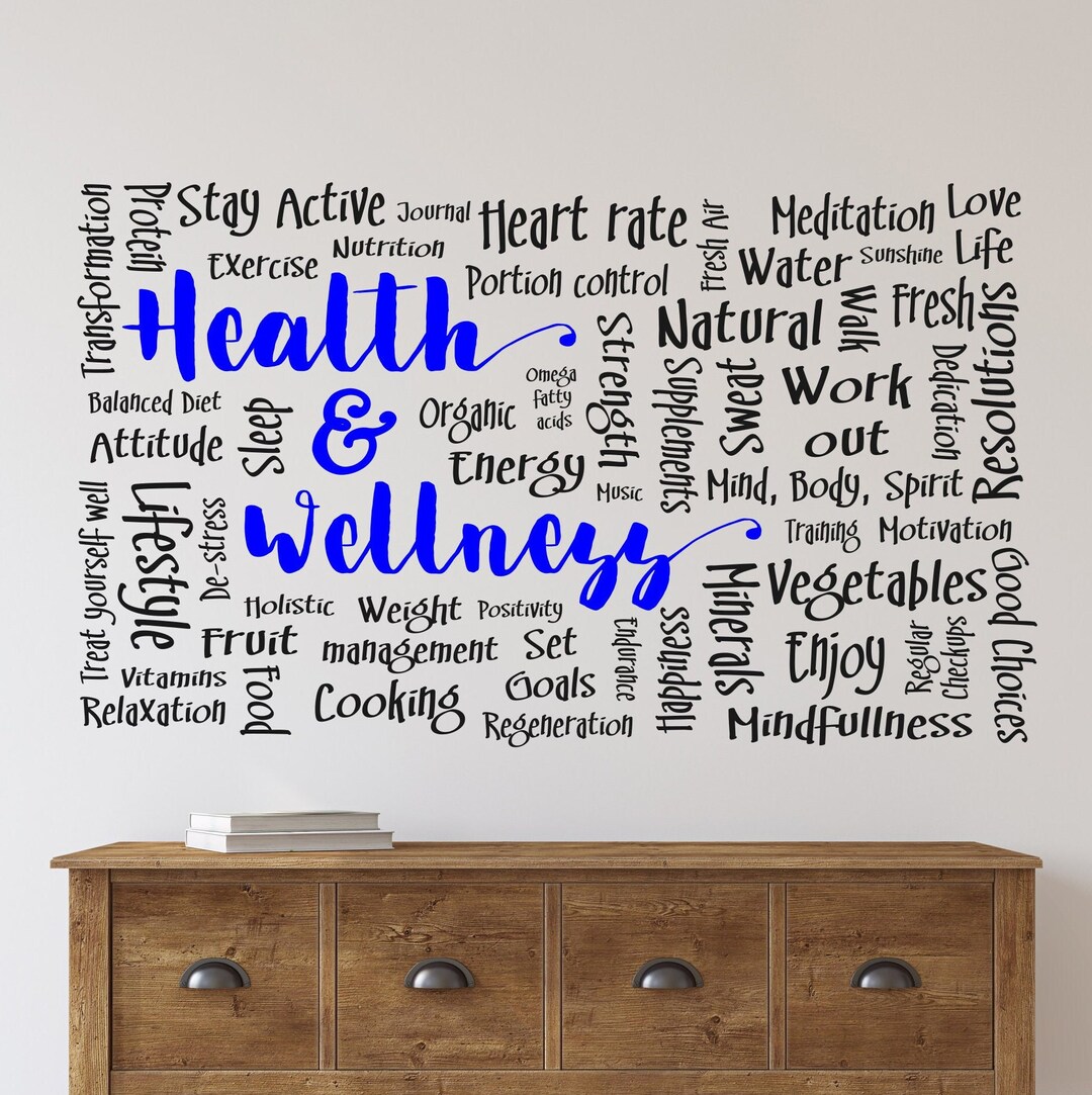 Health and Wellness Wall Decal - Etsy