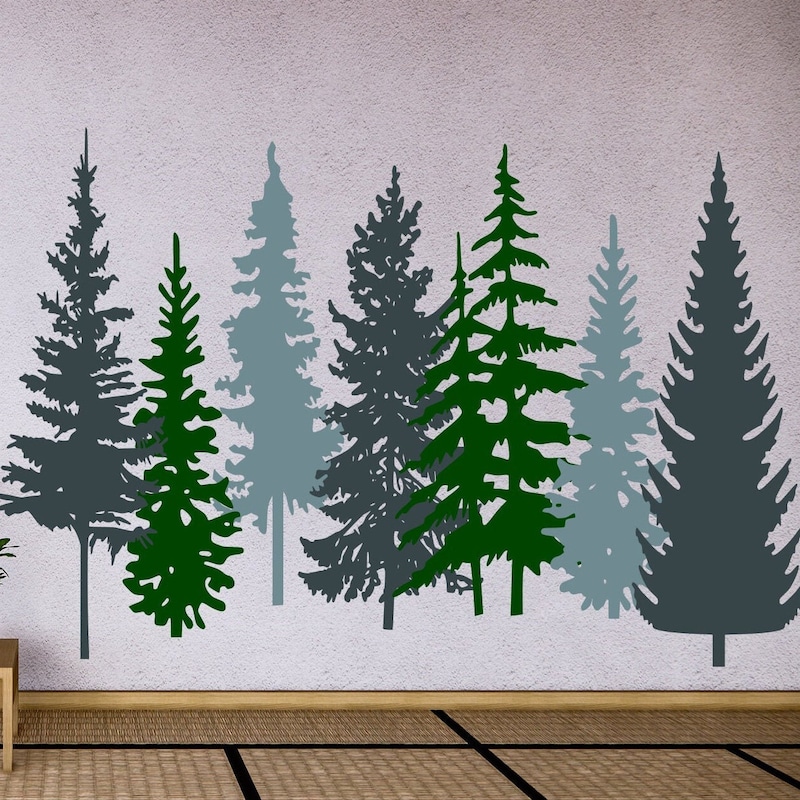 Pine Tree Decals - Etsy