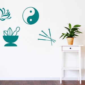 Acupuncturist Decals, Acupuncture Wall Art, Chinese Medicine Decor ...