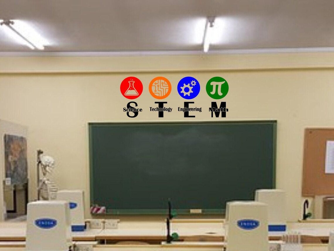 STEM STEAM School Wall Decal: Science, Technology, Engineering, Math - Etsy
