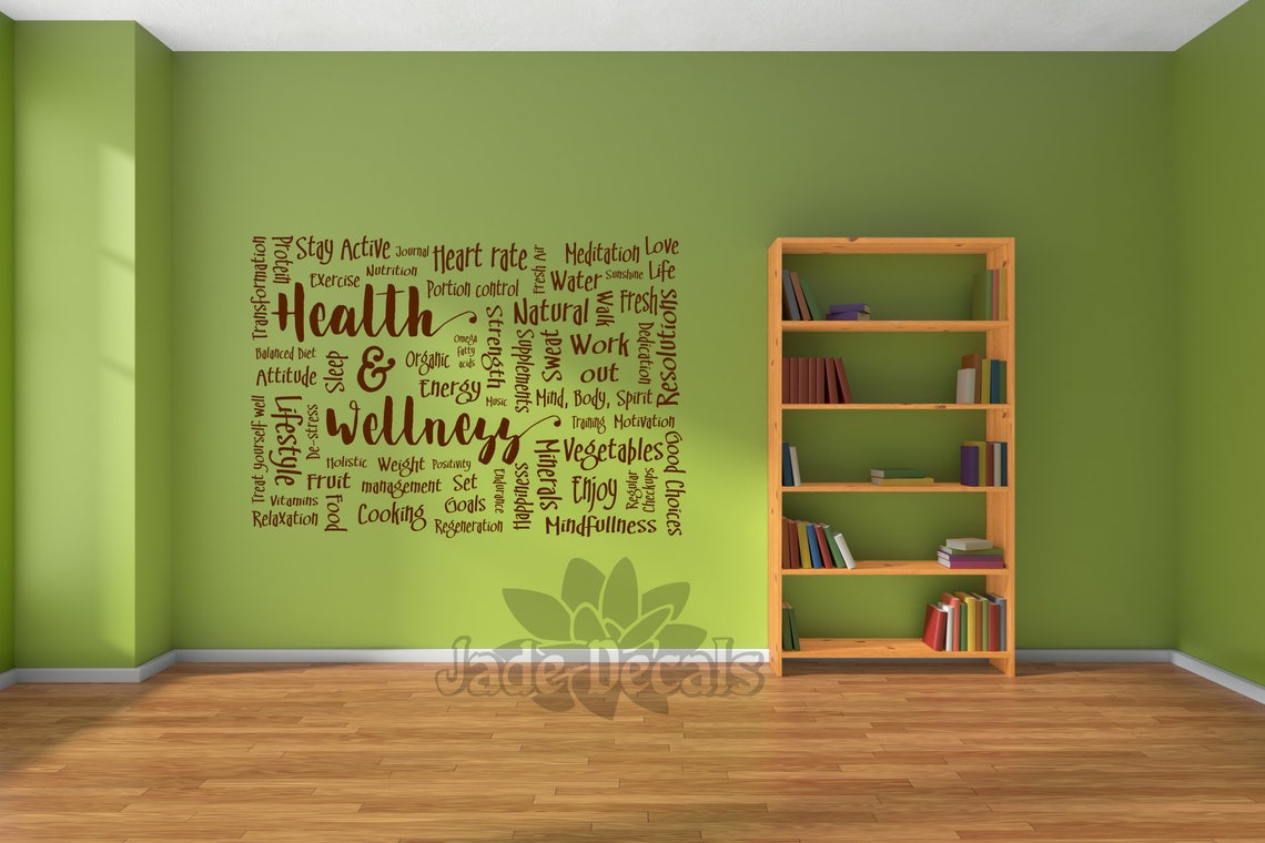 Health and Wellness Wall Decal - Etsy