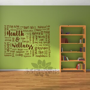 Health and Wellness Wall Decal - Etsy