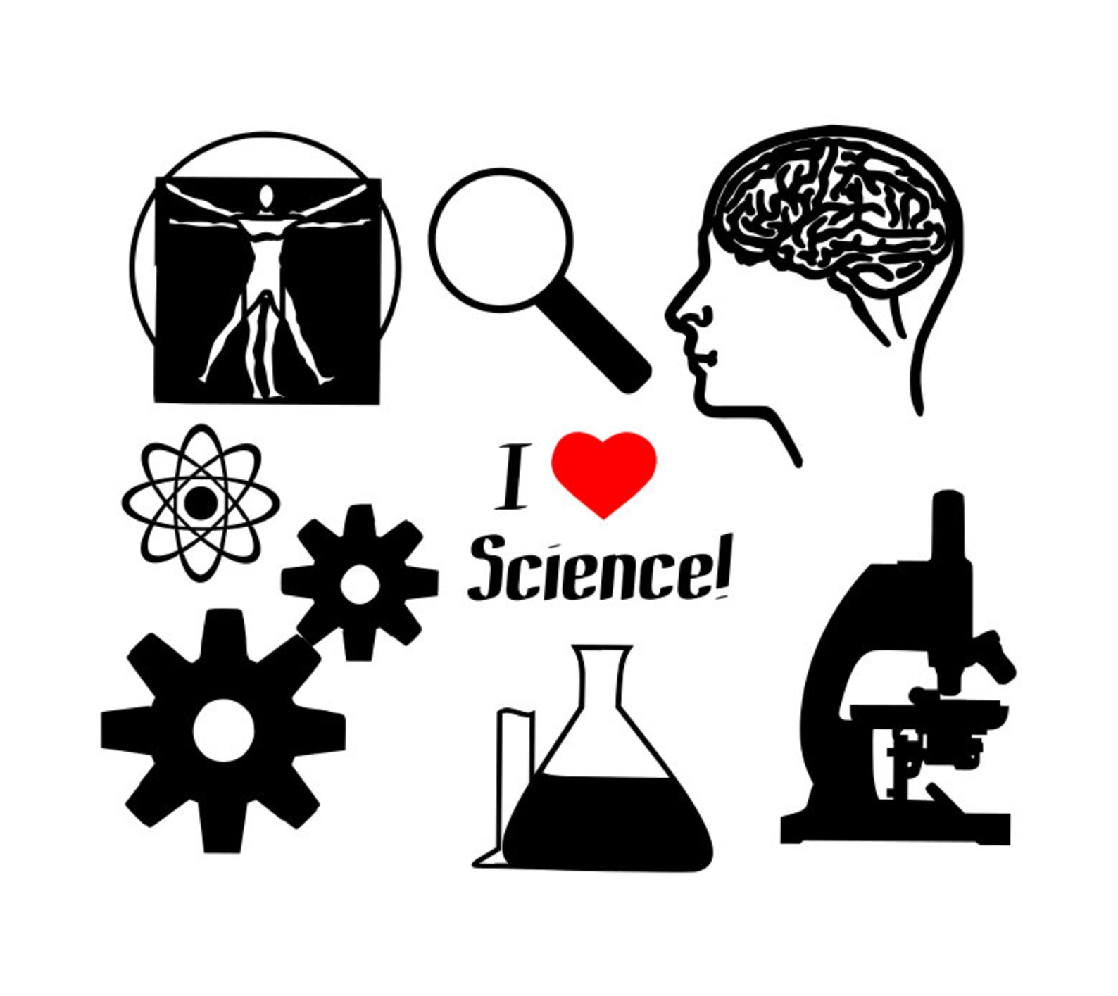 I Love Science Vinyl Wall Decal for Classroom// Science Lover - Etsy