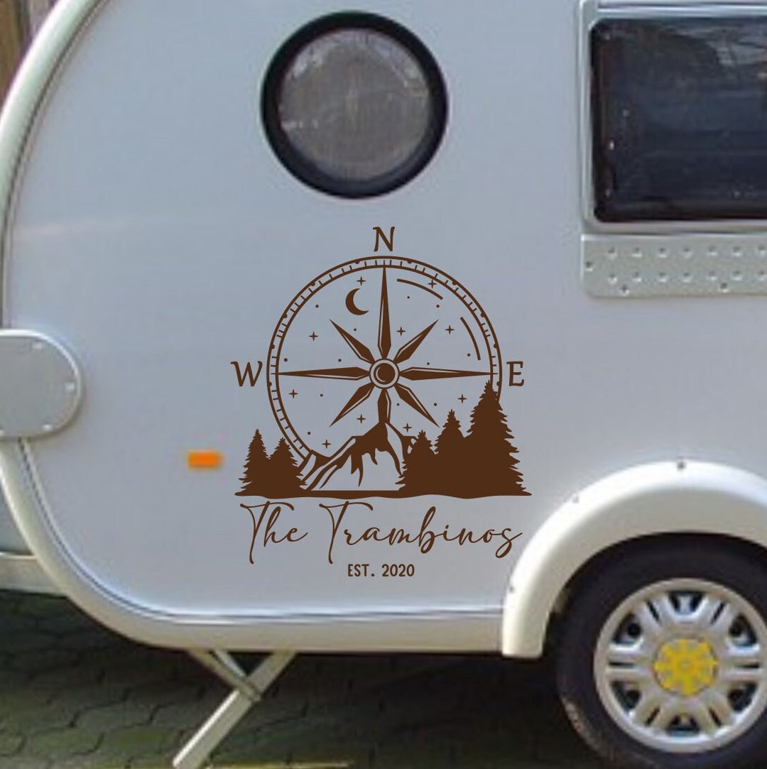 Personalized Compass RV Decal: Family Name & Est. Date - Etsy
