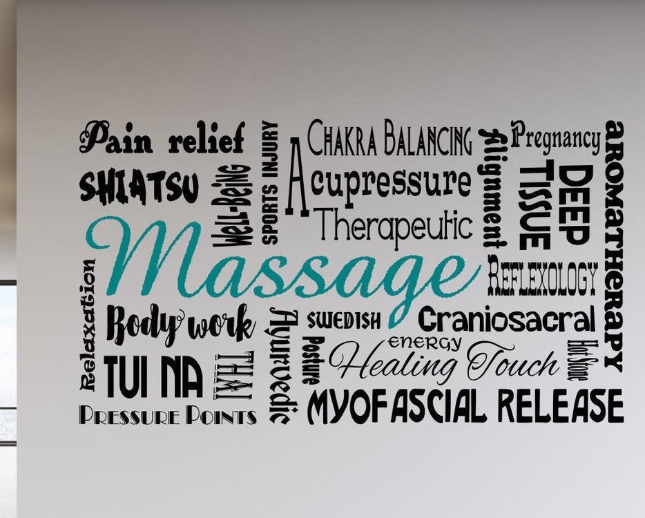 Massage wall decal, spa decor, massage therapy, spa wall decal, massage ...