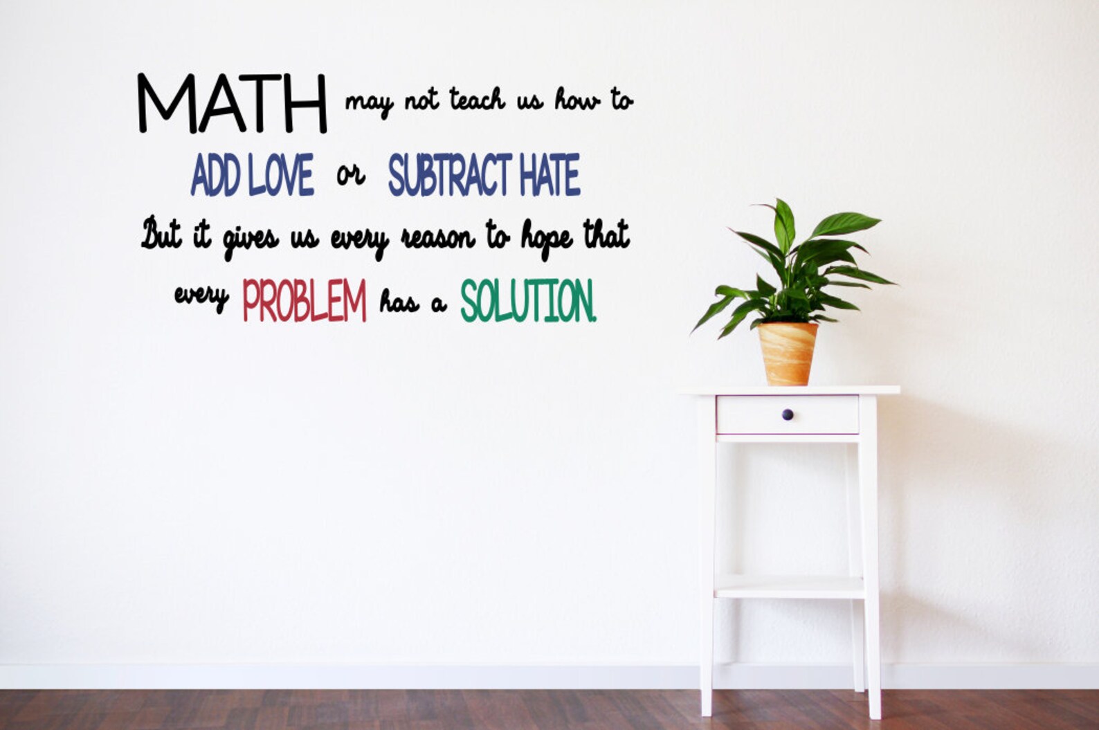 Math Vinyl Wall Decals for Classroom // Add Love Subtract - Etsy Canada