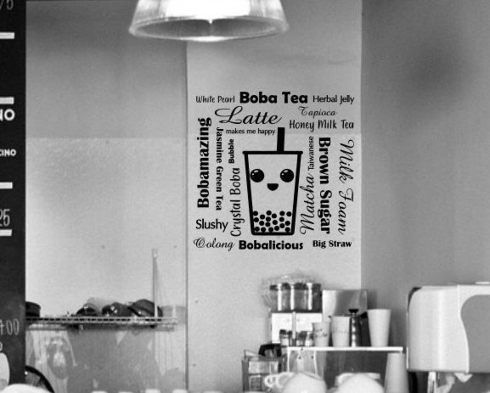 Boba Tea Wall Decal Tea Shop Art Coffee Shop Decor Bubble - Etsy