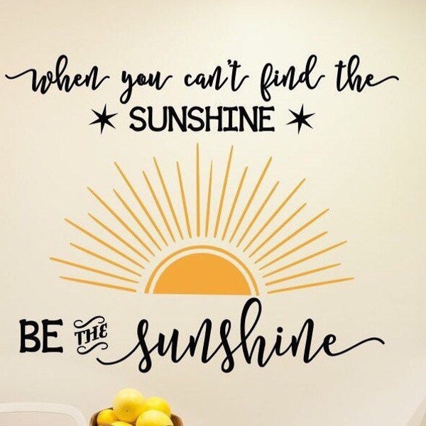 Sunshine Wall Decal - Etsy
