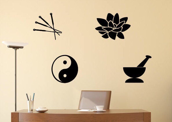 Acupuncturist decals, acupuncture wall art, chinese medicine decor ...