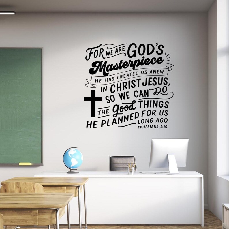 Ephesians 2:10 Scripture Wall Decal, Bible Verse Wall Art - Etsy