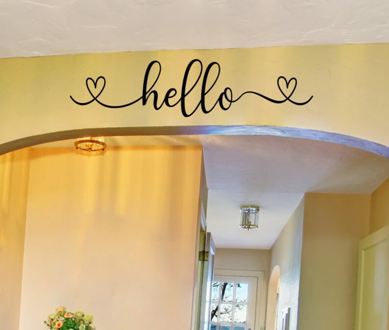 Hello Decal Front Door Decal Door Decal Entryway Decal - Etsy