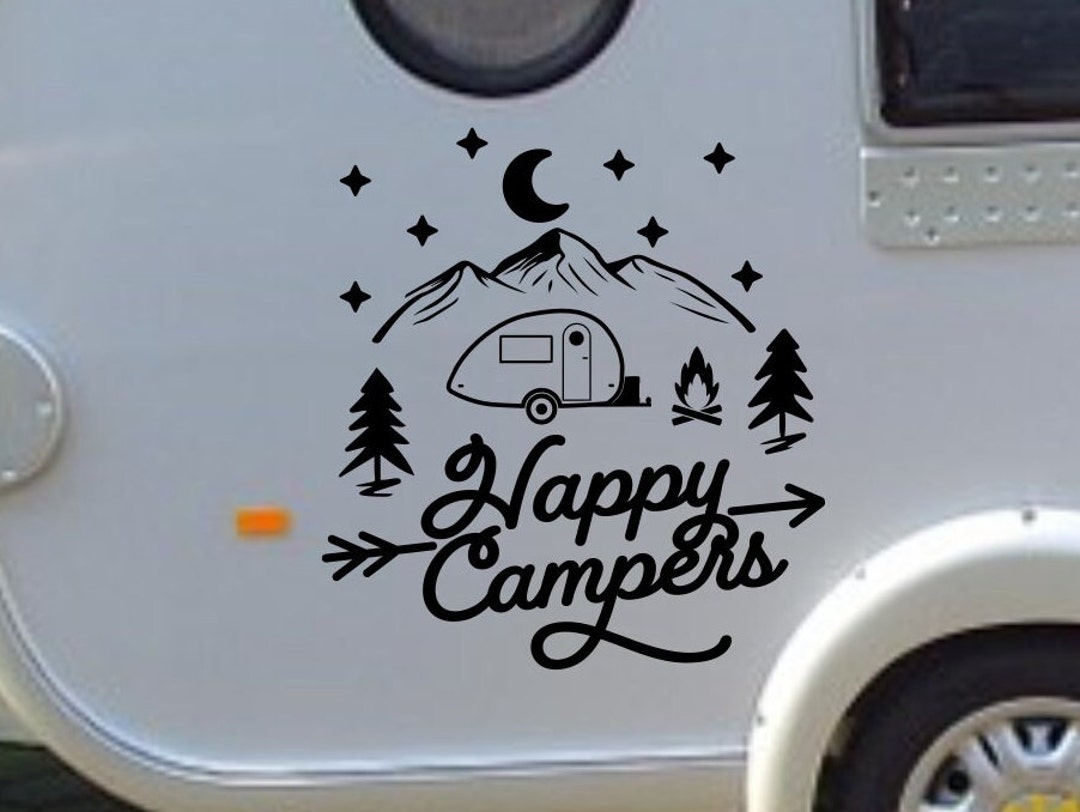 Happy Campers Custom Rv Decal, Personalized Decal, Motorhome Decal, Rv ...