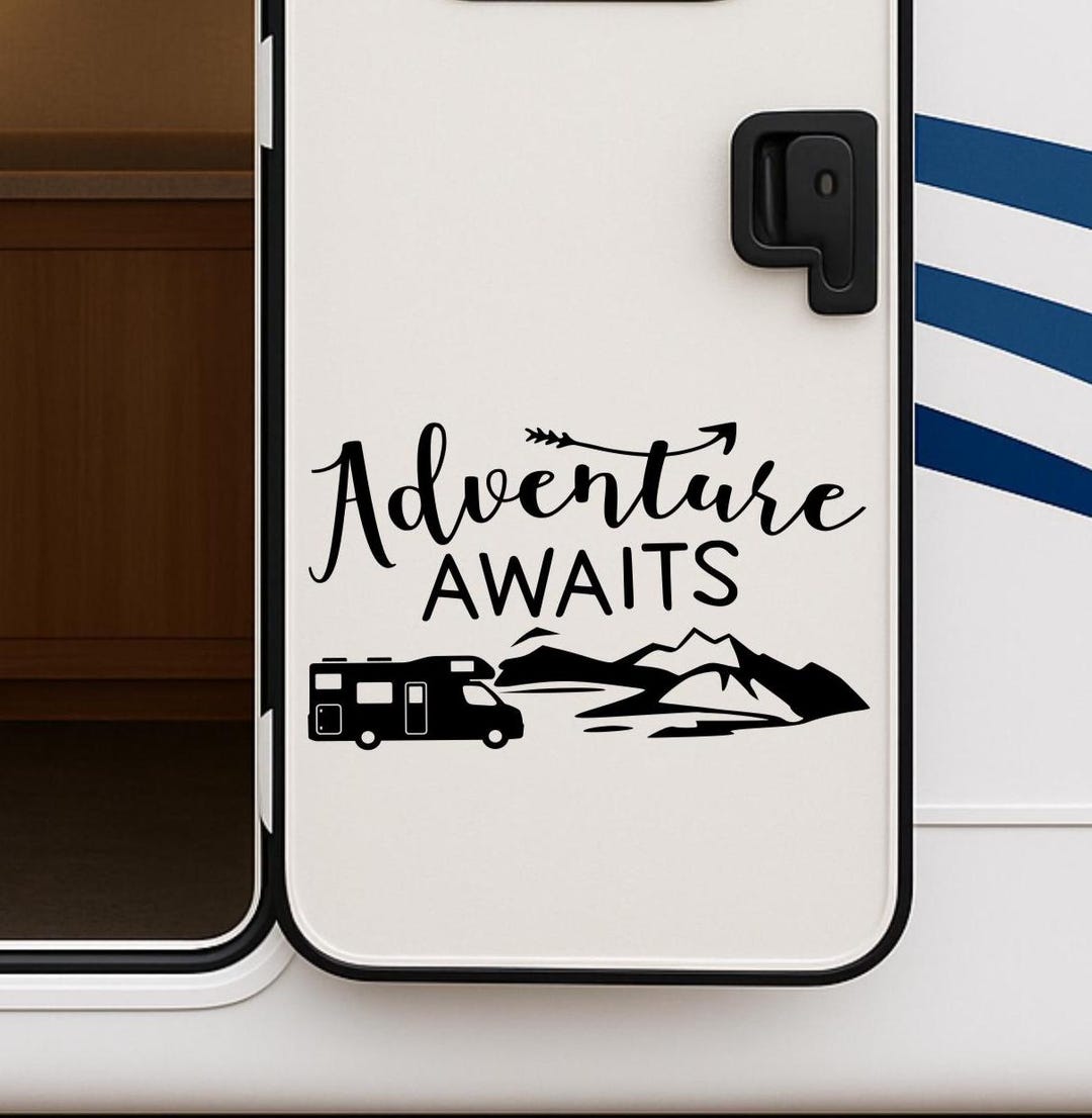 Adventure Awaits Rv Decal, Custom Camper Decal - Etsy