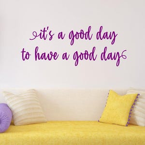 Good Day Wall Decal: Inspirational Positivity Art - Etsy