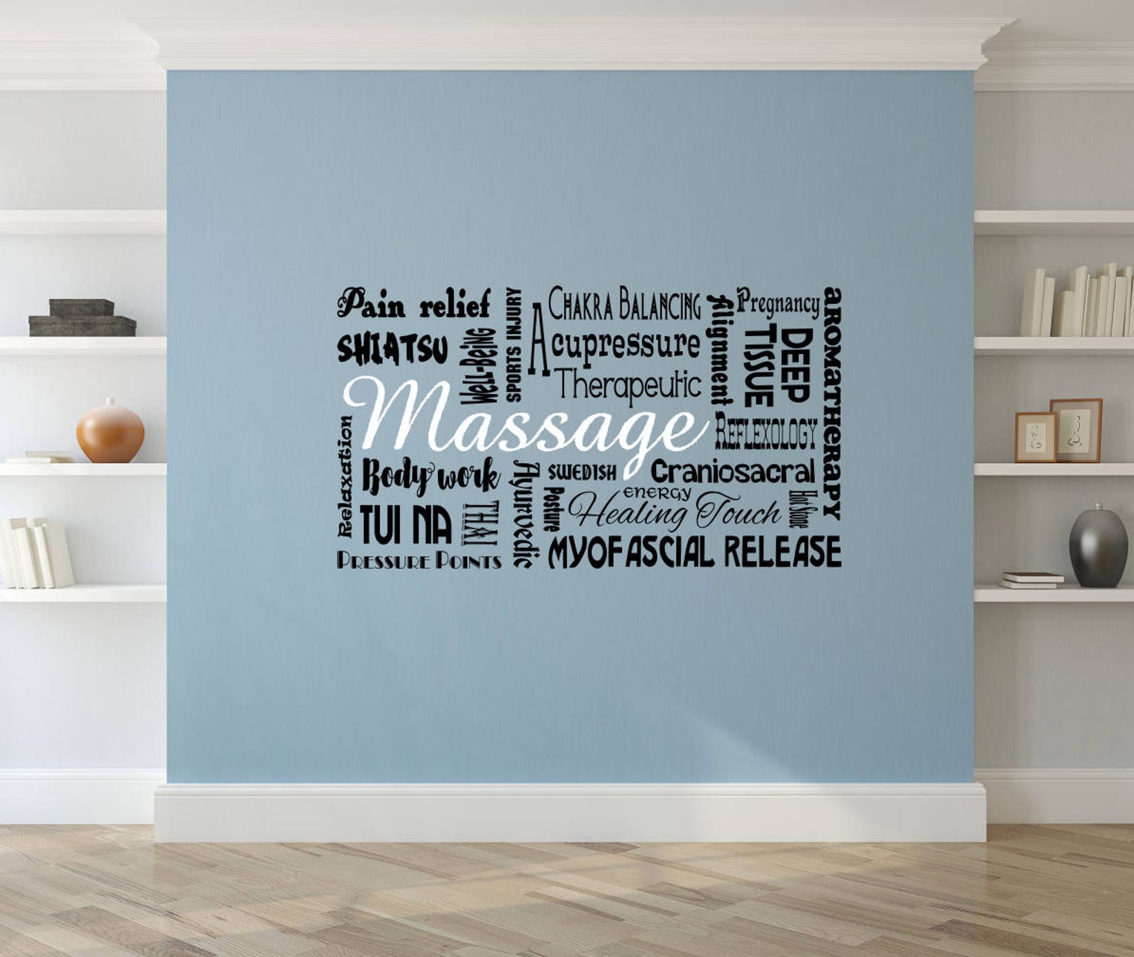 Massage Wall Decal Spa Decor Massage Therapy Spa Wall Etsy Uk
