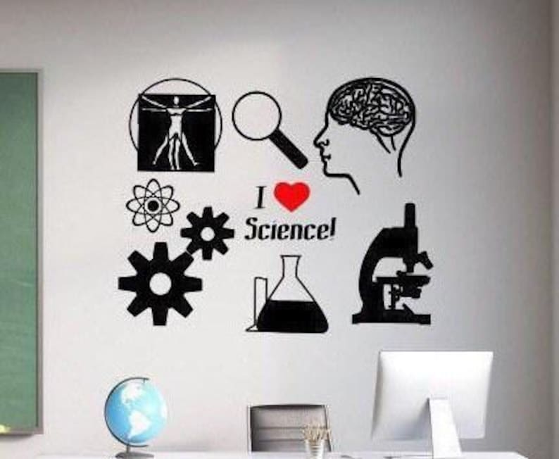 I Love Science Vinyl Wall Decal for Classroom// Science Lover Gift - Etsy