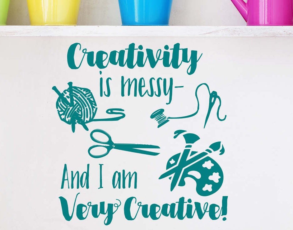 Creativity wall decal, craftroom wall decal, creativity decal, craft ...