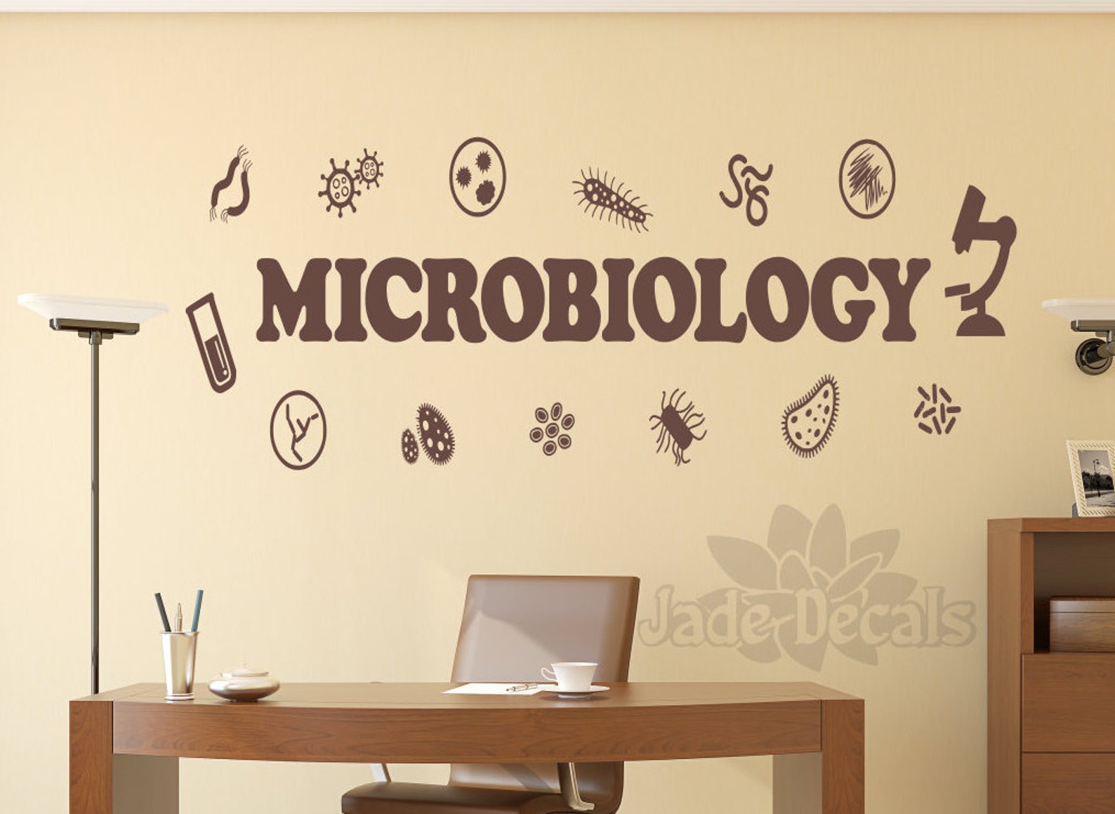 Microbiology Wall Decal Microbiology Decor Classroom Wall | Etsy