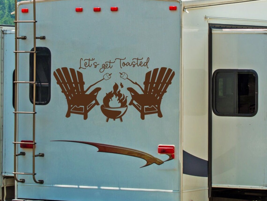 Let's Get Toasted Camper Decal RV Decal for Camper - Etsy