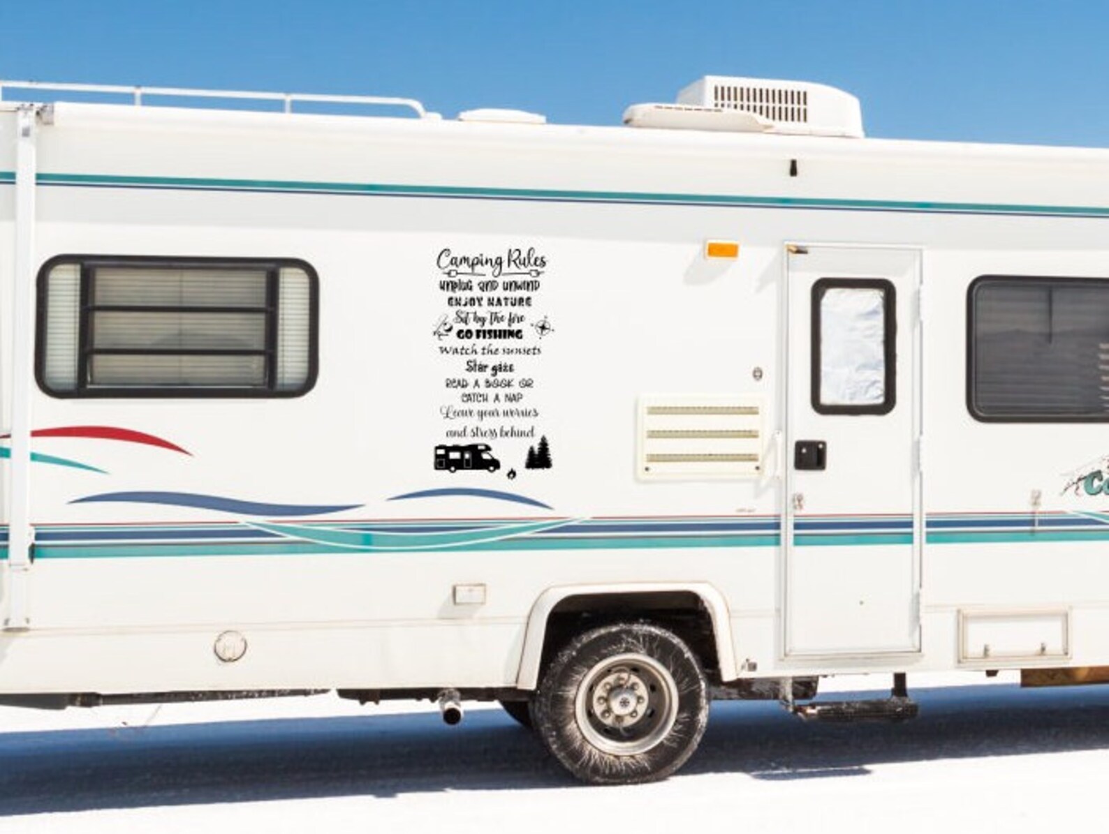 Camping Rules Rv Camper Decal Custom Rv Decal Custom Camper - Etsy