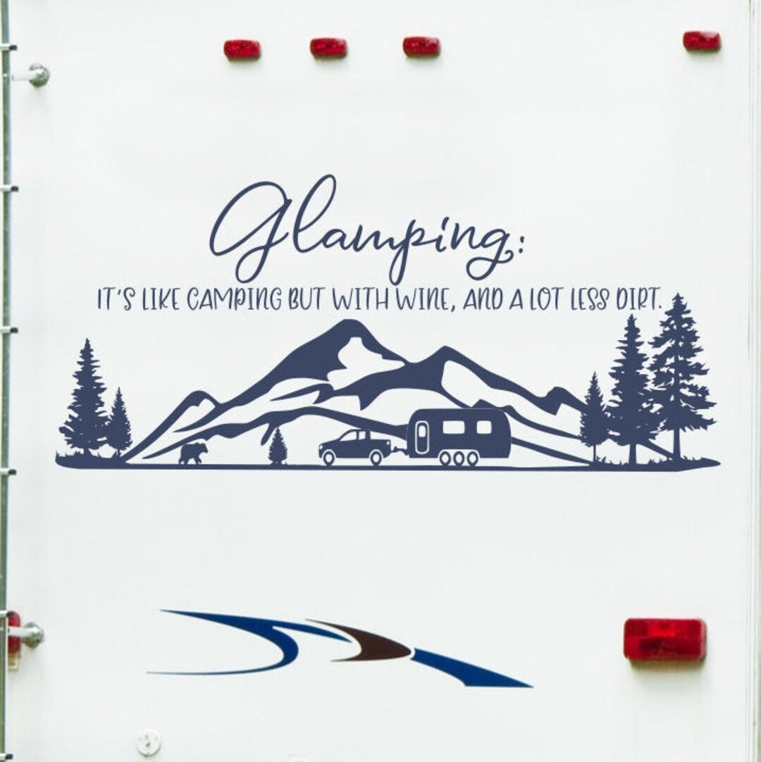 Glamping Rv Decal, Rv Camper Decal, Motorhome Decal, Motor Home Decal ...