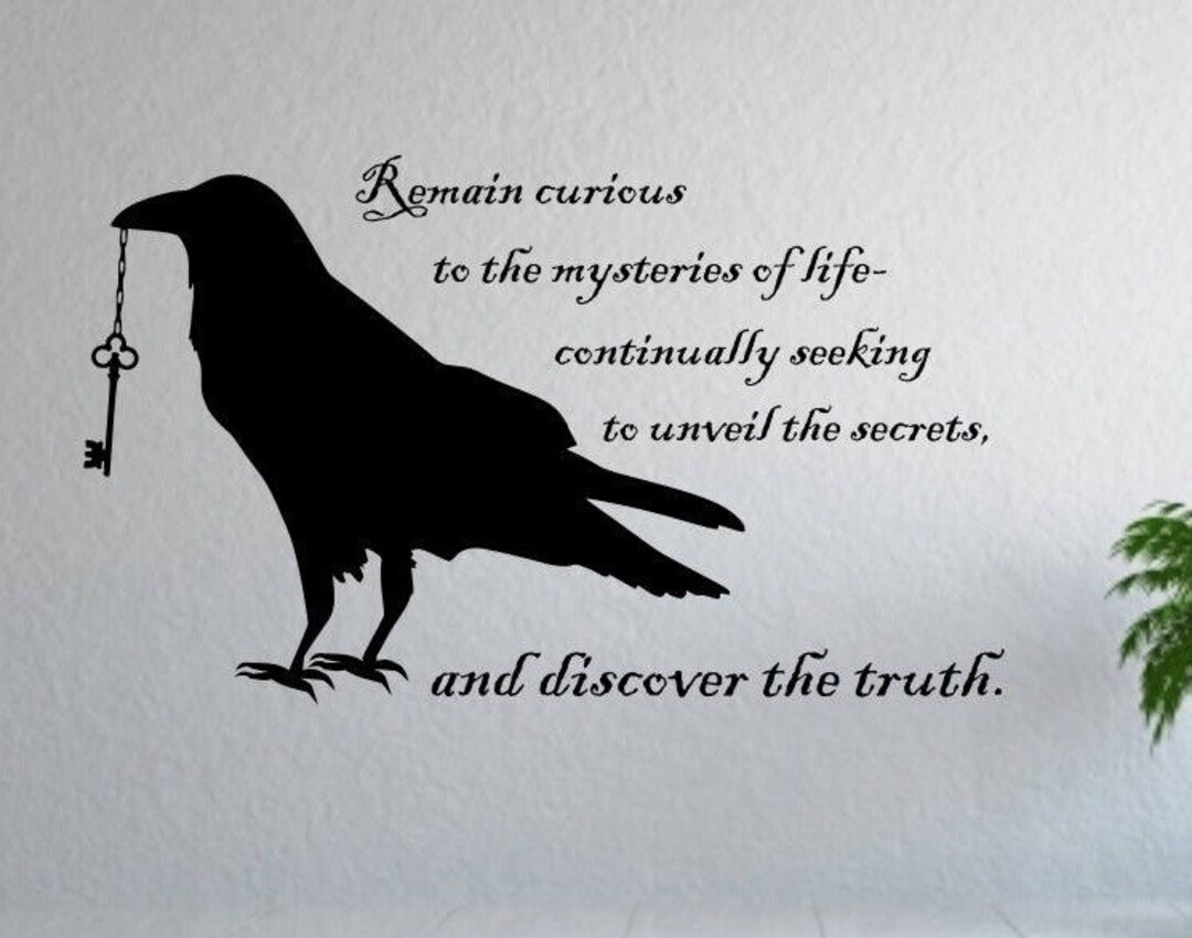 Black Raven Wall Decor Wall Decal // Gift for Raven Lover - Etsy