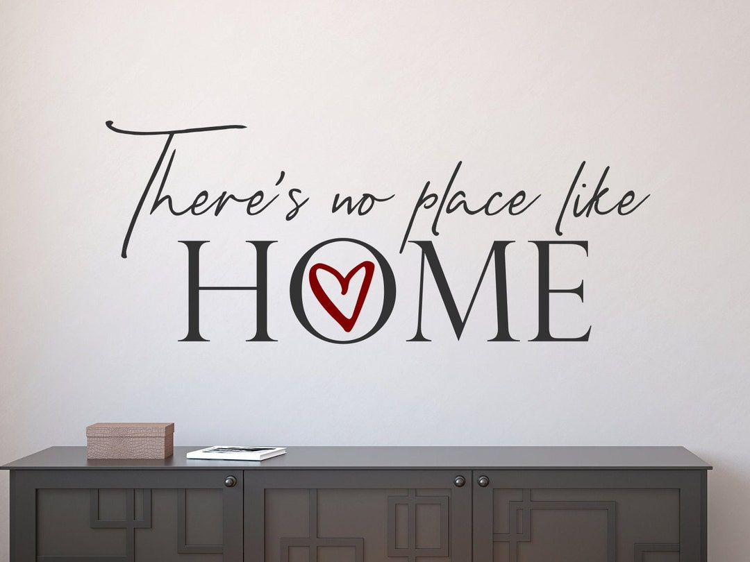 There's No Place Like Home Wall Art Decal // Home Sweet Home Wall Decal ...