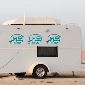 Vintage Camper Border Wall Decals, Happy Camper, Rv Decal, Camper Decor ...