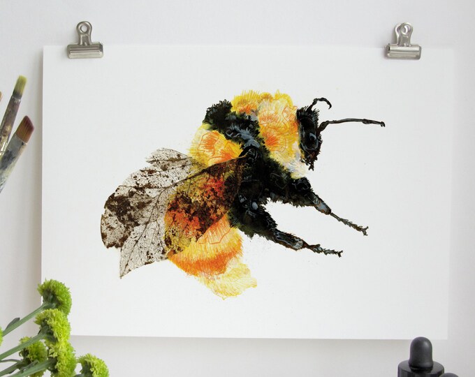 British Bumble Bee Illustration Art Print - Etsy UK