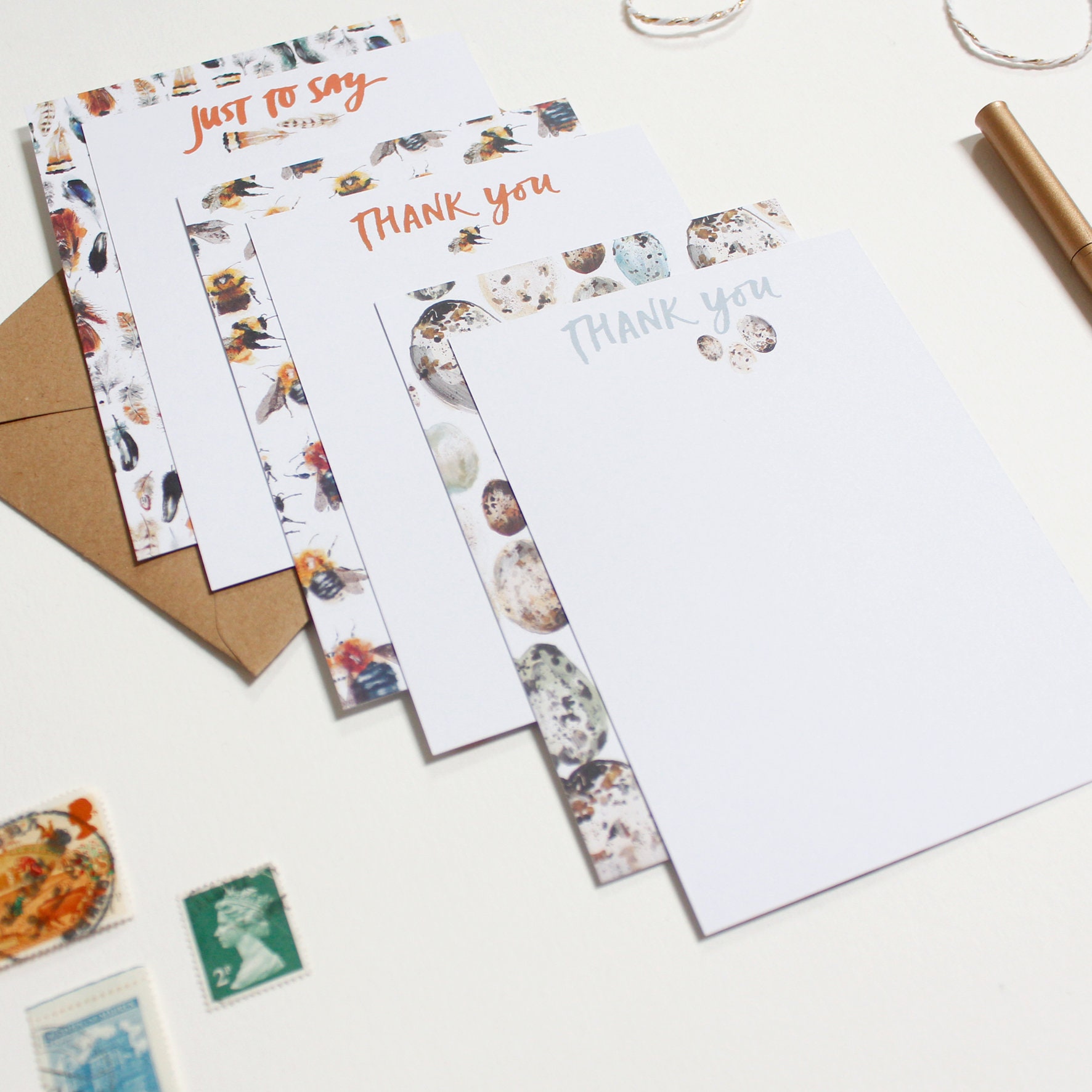 Postcard Set Stationery Set Note Cards Nature Postcard - Etsy UK