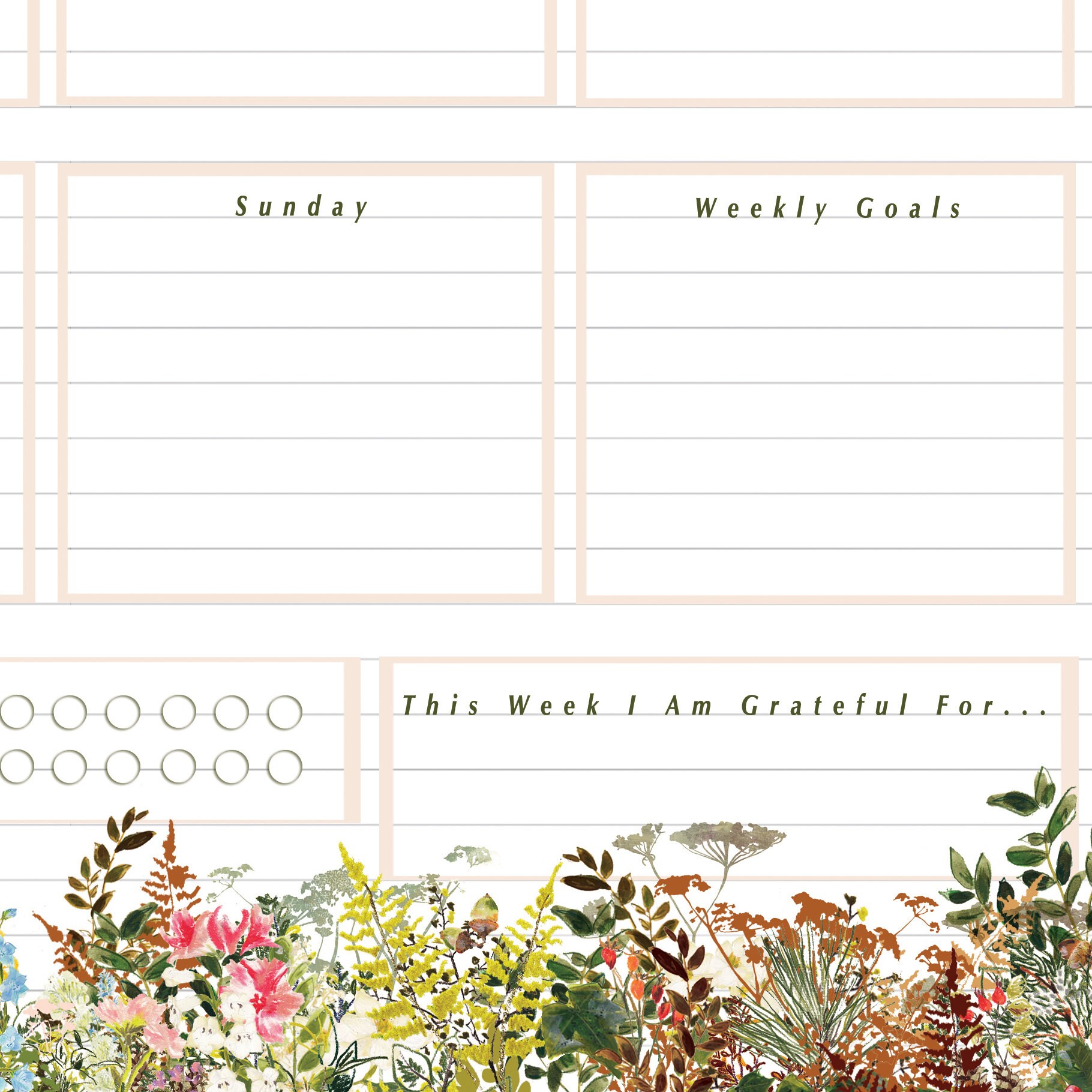 A4 Weekly Notepad Desk Pad Floral Notepad Weekly Planner | Etsy