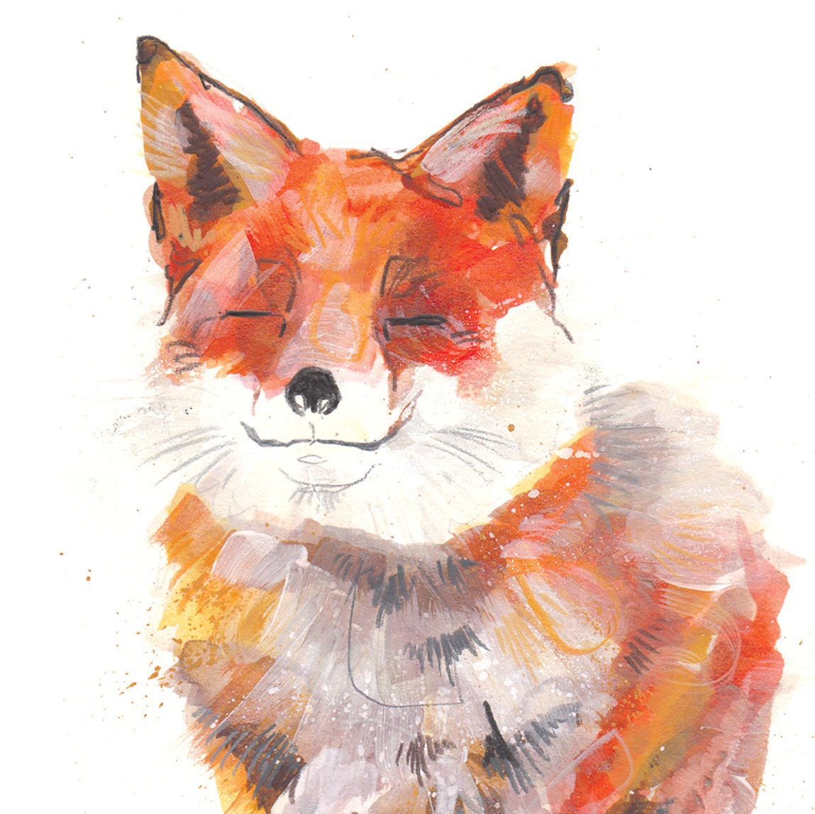 British Fox Blank A6 Greeting Card | Etsy