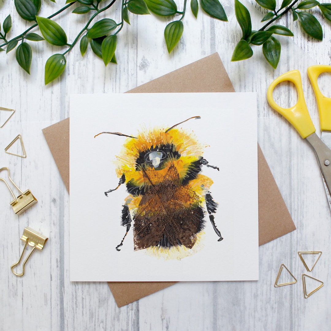 British Bumblebee Greeting Card, Nature Card, Bee Card, Bumblebee Card ...