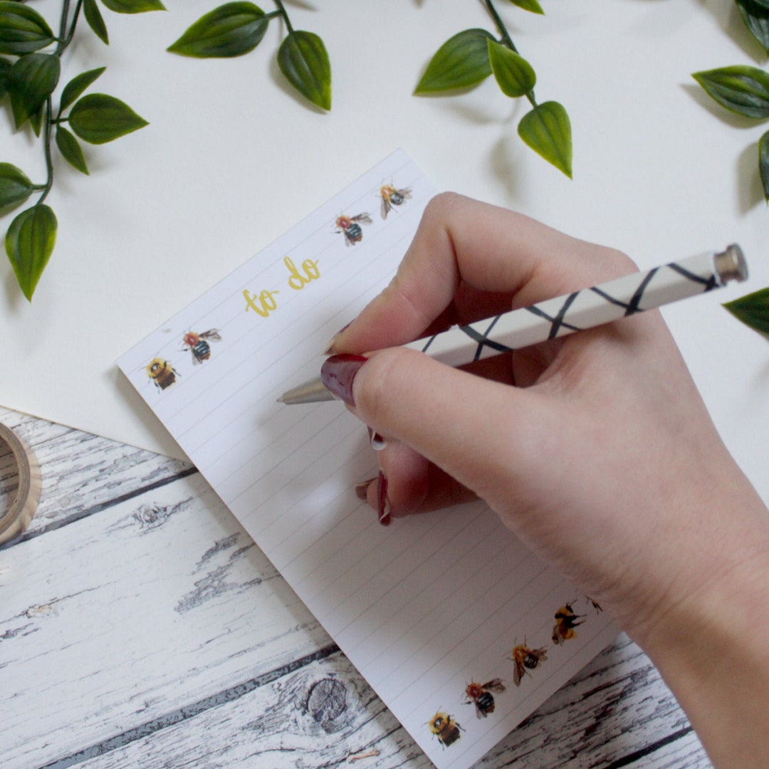 Bumble Bee A6 'to Do' Notepad, Blank Notepad, Christmas Gift, A6 ...
