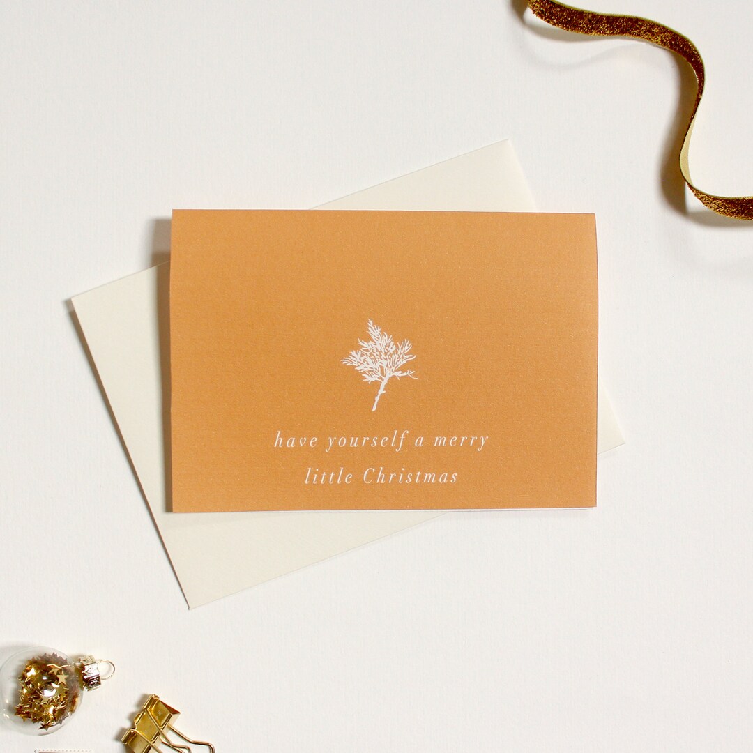 Mini Christmas Card, Christmas Floral Card, Holiday Cards, Winter ...