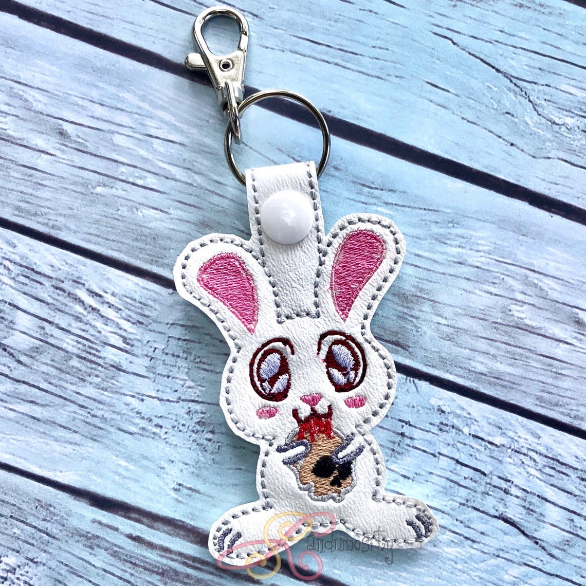 Killer Bunny Key Fob . Bag Tags Keychain. Rabbit - Etsy
