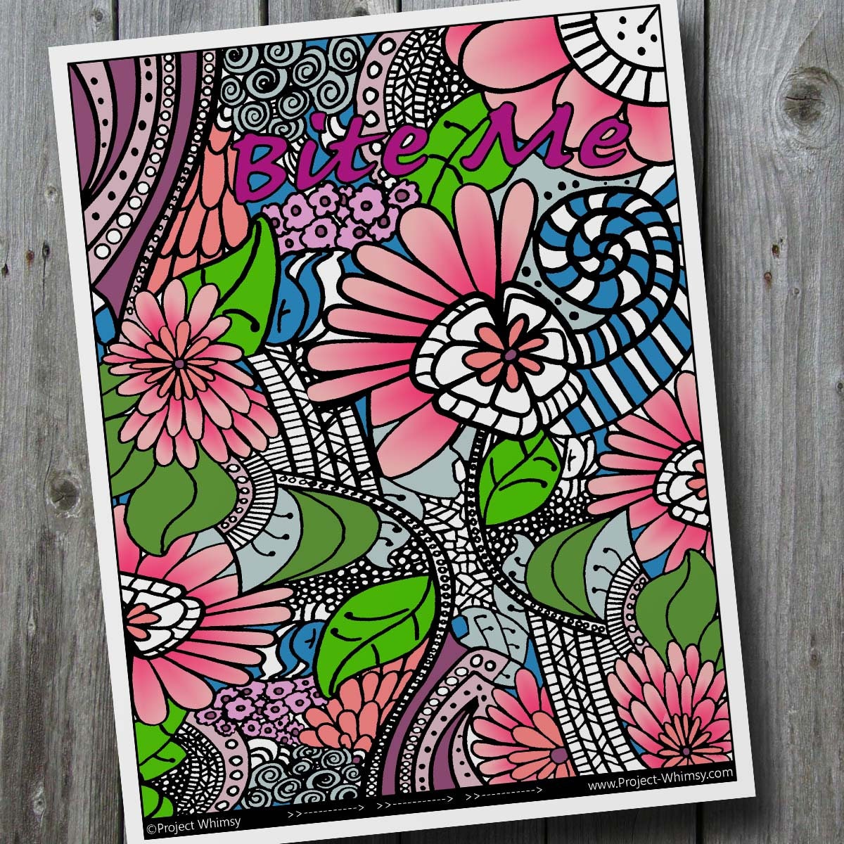 Bite Me Adult Coloring Book Instant Download Printing - Etsy