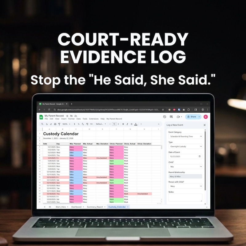 Template Custody - Etsy