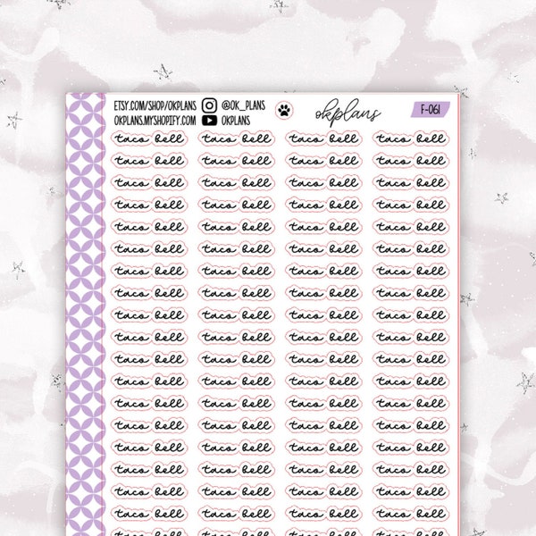 Taco Bell Font - Etsy