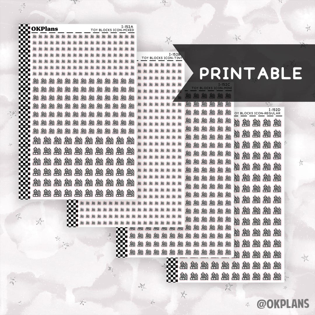 Toy Blocks // Printable // I-152 // Icons - Etsy